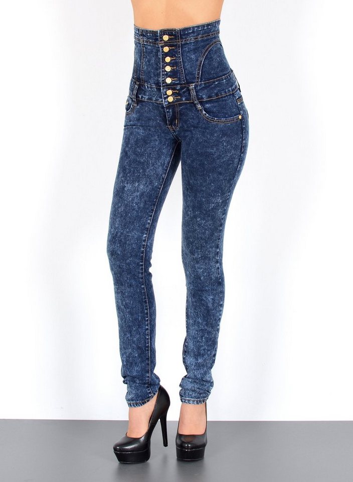 Esra Skinny Fit Jeans J11 Damen Skinny Jeans Damen High Waist Jeans